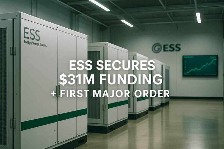 ESS Announces $31M Insider-Led Funding Package to Continue Execution ...